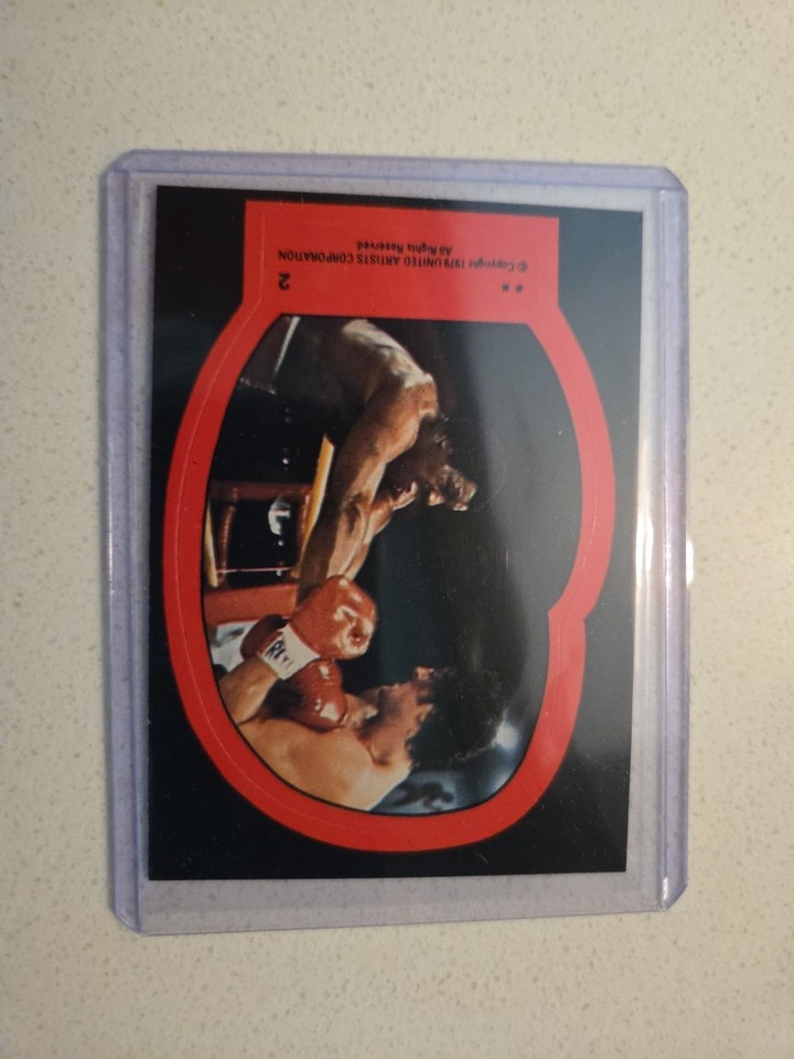 1979 Topps Rocky Balboa II Sticker Card #2 Sylvester Stallone W/Top ...
