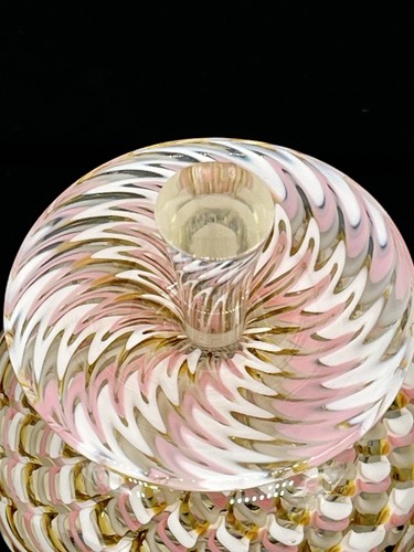 HERON RALPH MOSSMAN Swirled Wave Perfume Bottle Art Glass Bottle 1999 ...