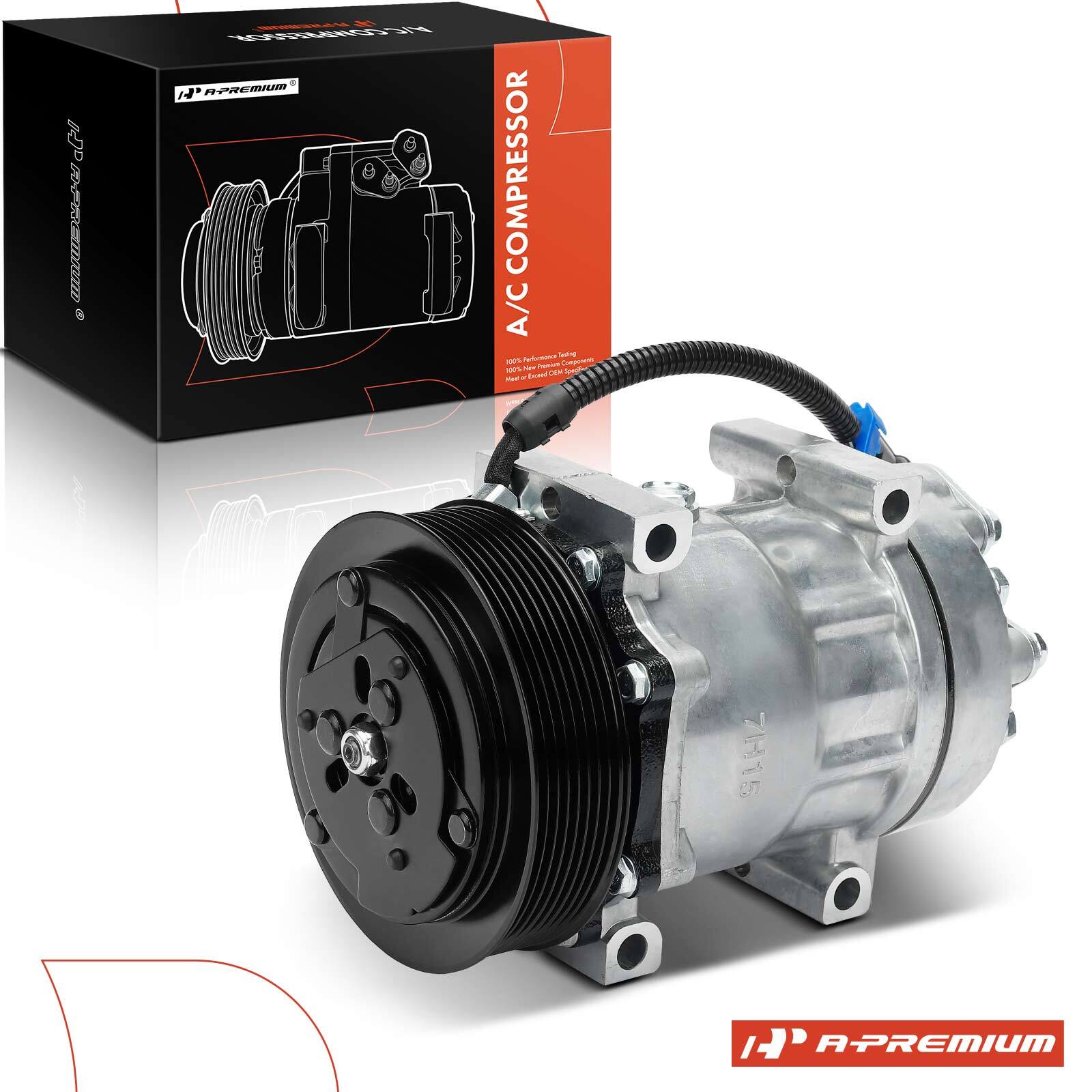 AC A/C Compressor w/ Clutch SD7H15HD Style 8-Groove for Volvo VNL VNM ...