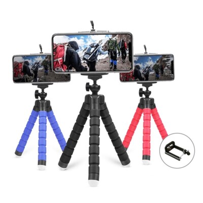 Cell Phone Octopus Tripod Flexible Selfie Stand Portable Desktop Holder ...