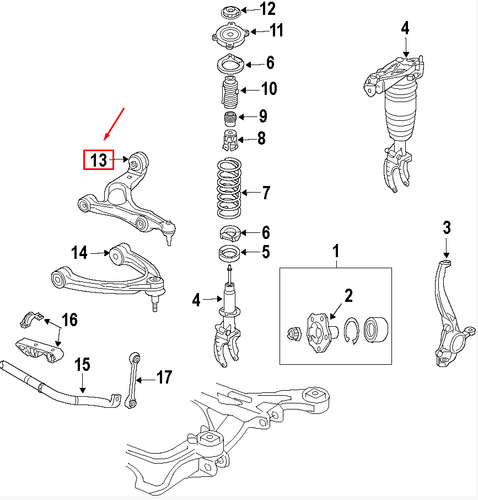 PORSCHE PANAMERA 970 Vorderer linker unterer Querlenker 97034105324 ...
