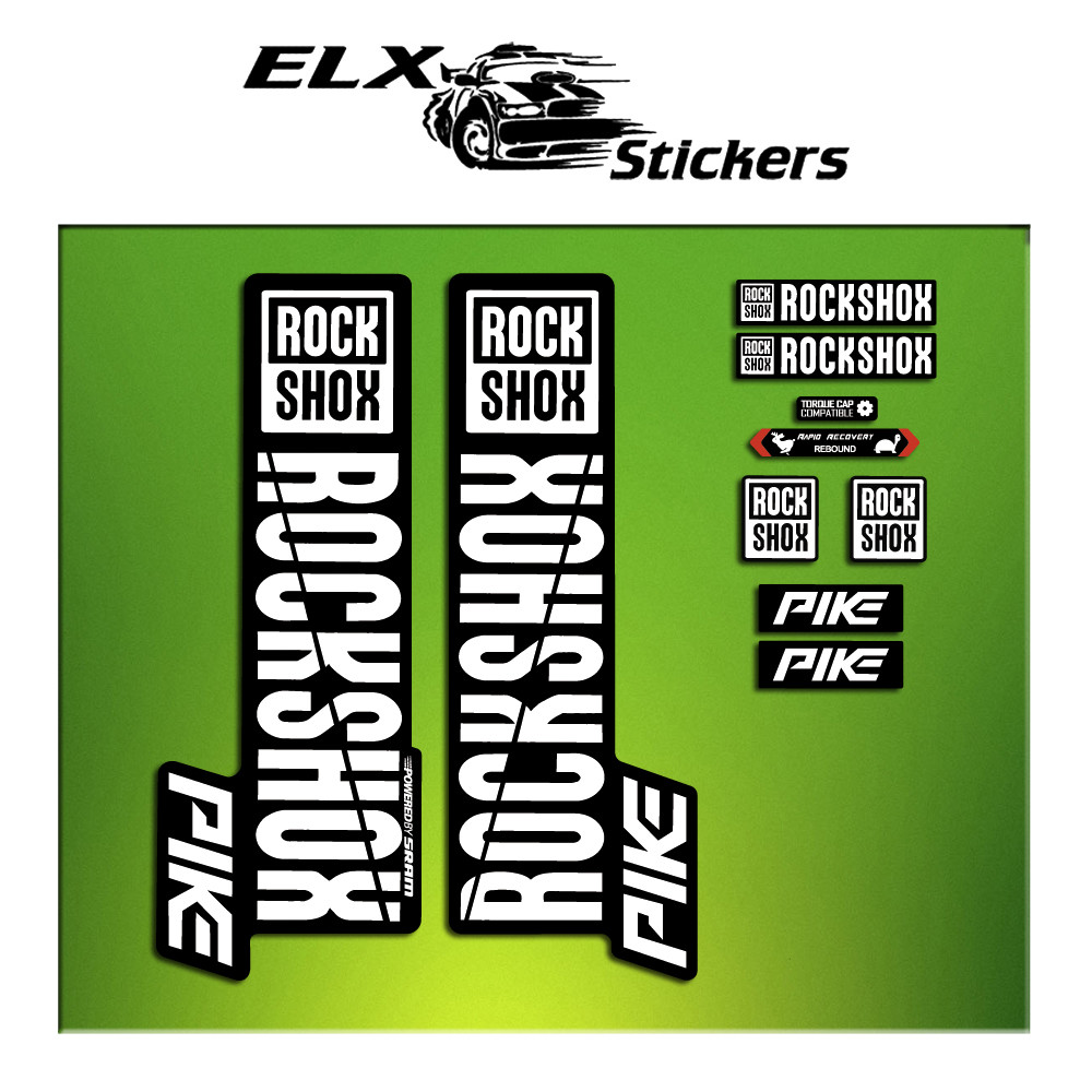 HORQUILLA PEGATINAS STICKERS ROCK SHOX PIKE 2018 ELX64 FORK AUFKLEBER ...