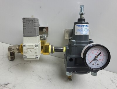 Control Air Pressure Regulator 300-BD w/ SMC 2 Way Media Valve ...