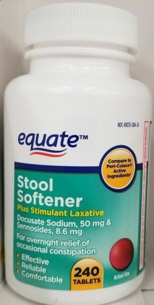 EQUATE Stool Softener Plus Stimulant Laxative 240 Count for sale online ...