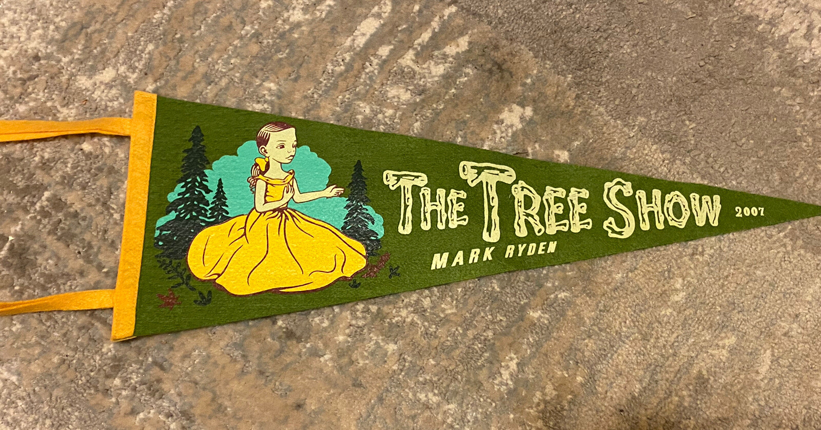 MARK RYDEN The Tree Show Pennant Flag 2007 felt silkscreen | eBay