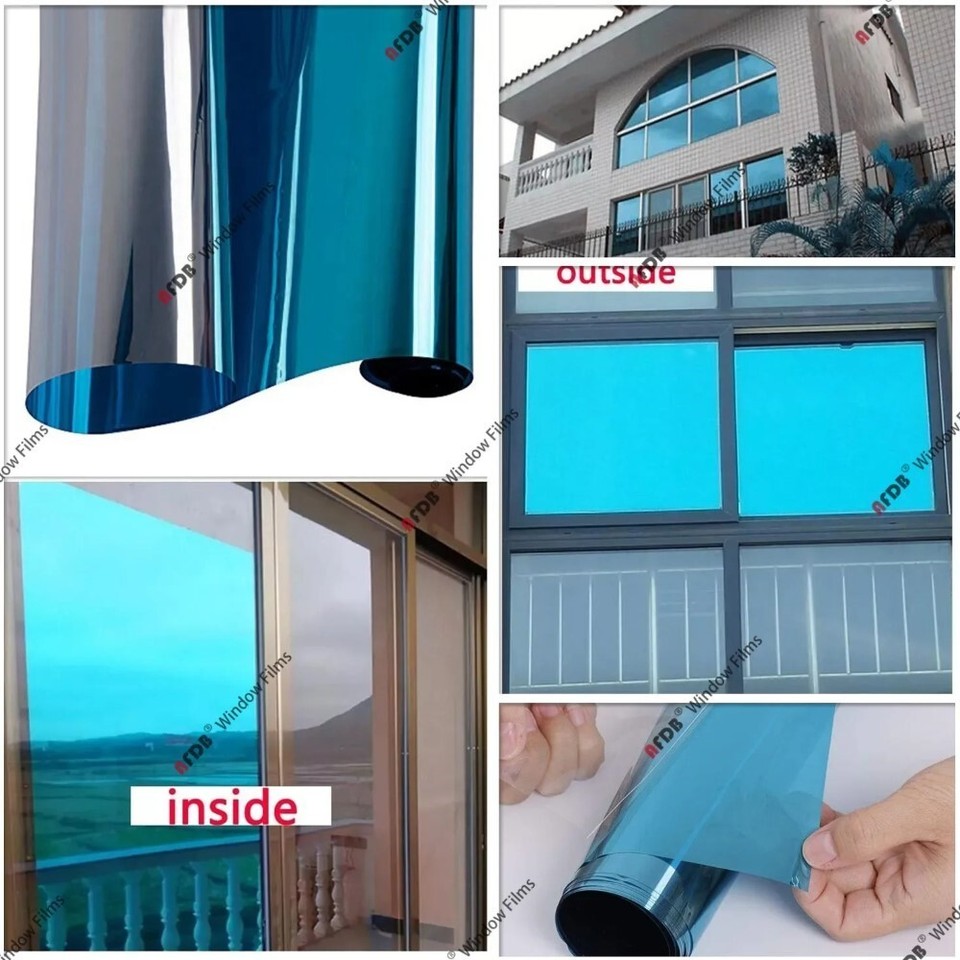 One Way Mirror Tint Window Film Privacy Protect UV Reflective Sun Block ...