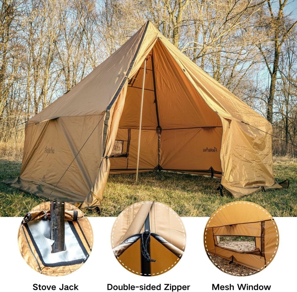 FIREHIKING Camping Hot Tent with Stove Jack Yurt Tent Outdoor Wall Tent ...