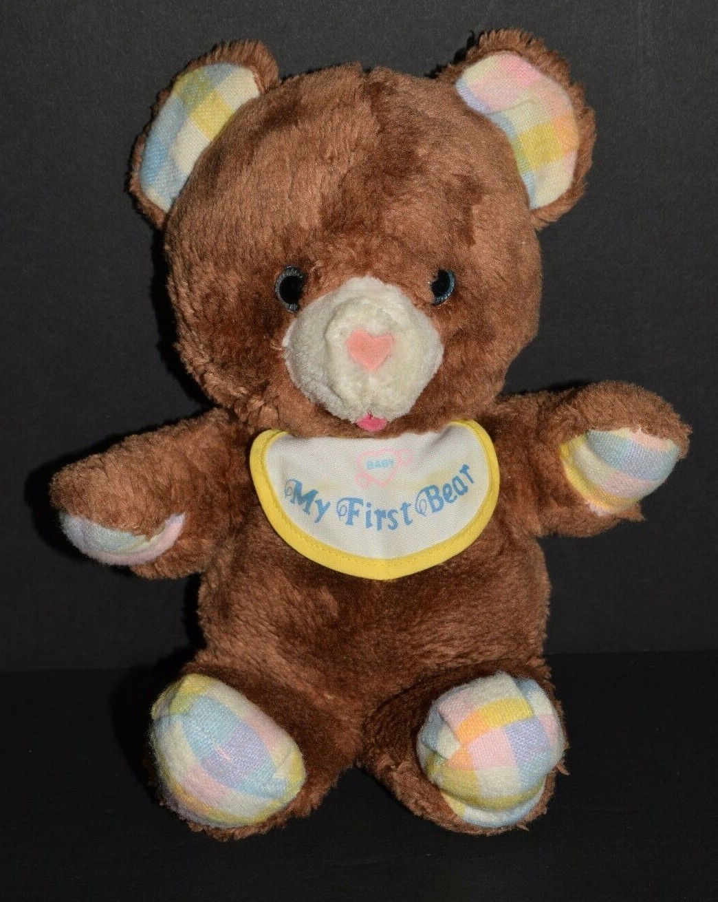 AMERICAN GREETINGS Plush Brown Teddy MY FIRST BEAR AmToy 1982 Baby Soft ...