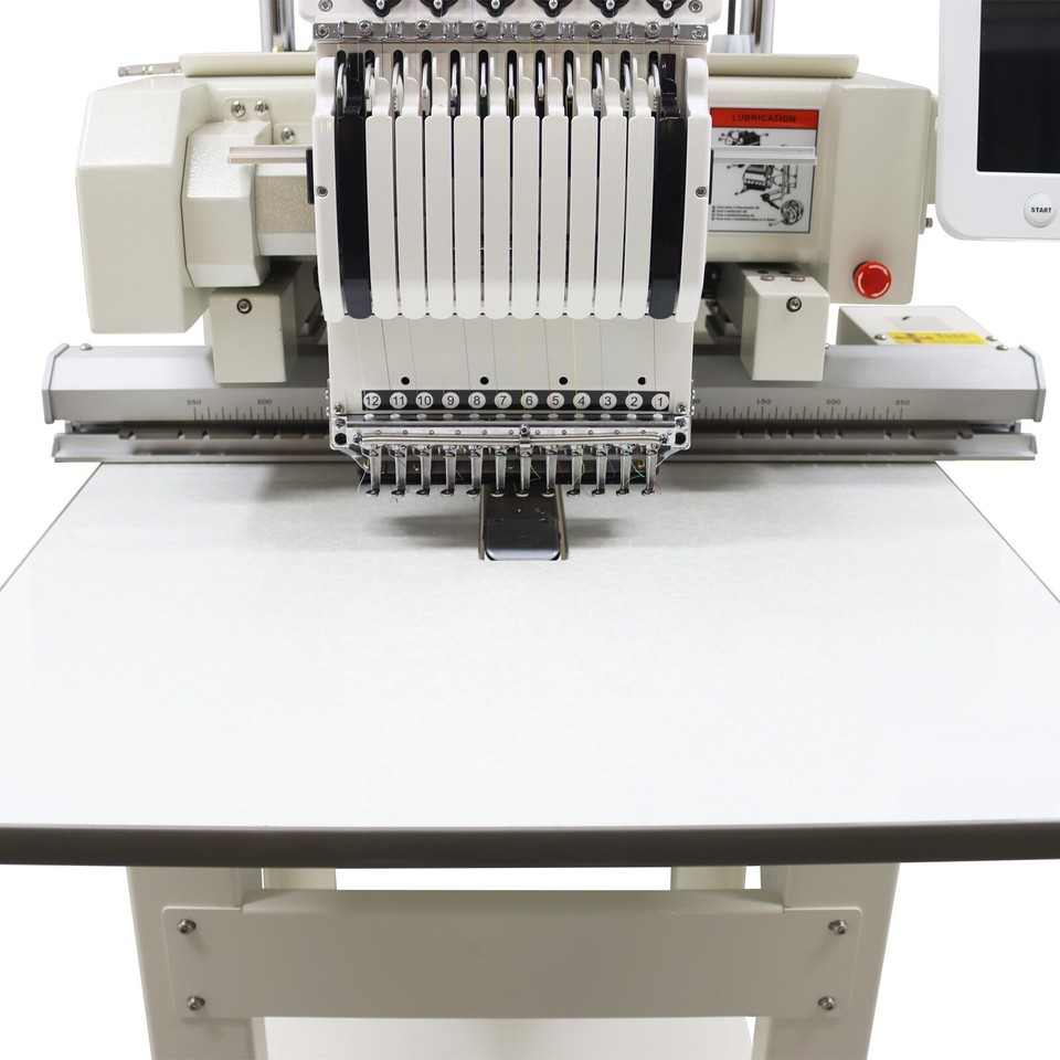 12 Needle Single Head Auto Embroidery Machine Computerized Sewing 110 ...