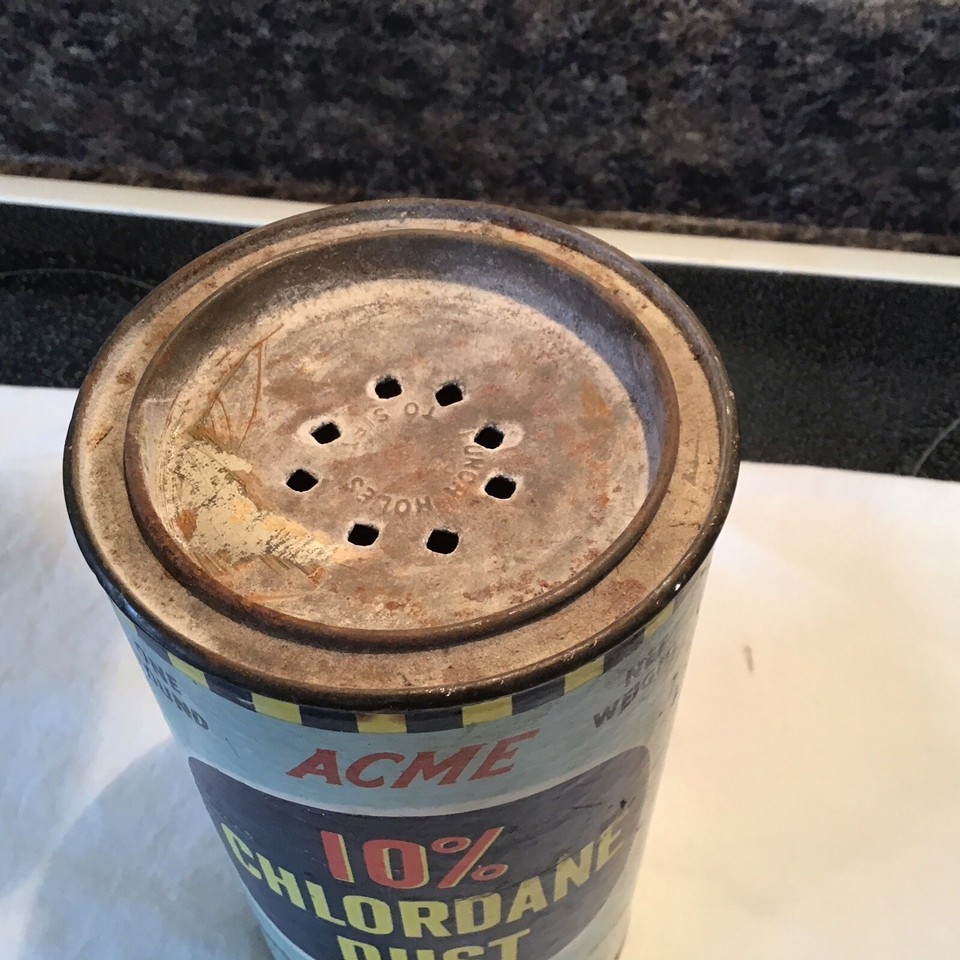 Vintage ACME Chlordane 6% Dust 1 Lb Cardboard Can For Ants Empty | eBay