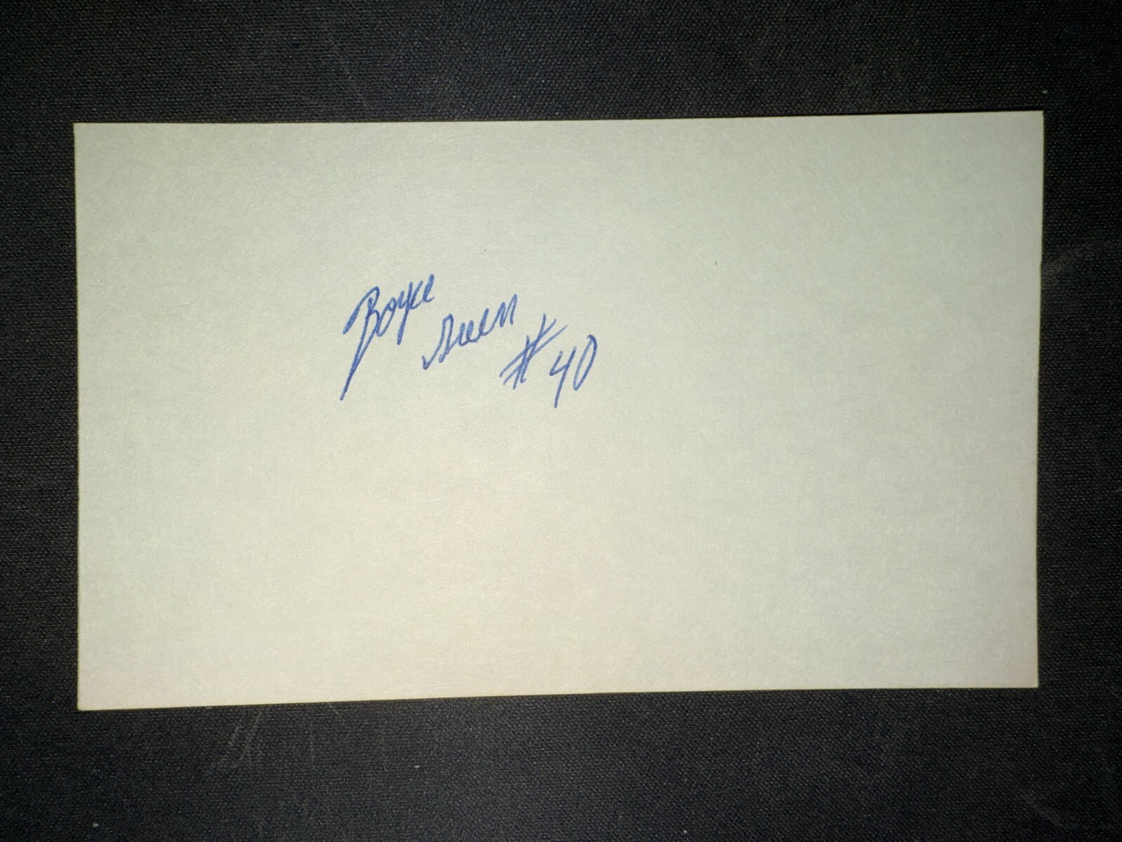 Boyce Green, SIGNED 3x5 Index Card - 1983 Cleveland Browns (Carson ...