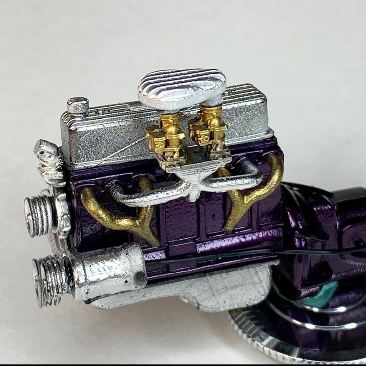 Custom Chevy 235 Engine w/ Finned parts - V6 Straight Six 6 Stovebolt 1 ...