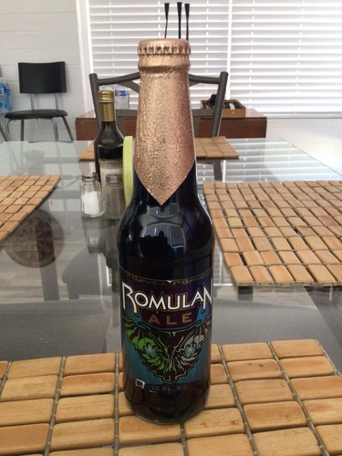 Vtg Unopened Star Trek Experience Romulan Ale Display Glass Bottle Not ...