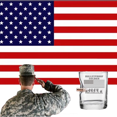 Bullet Embedded Personalized laser engraved 9oz whiskey glass | eBay