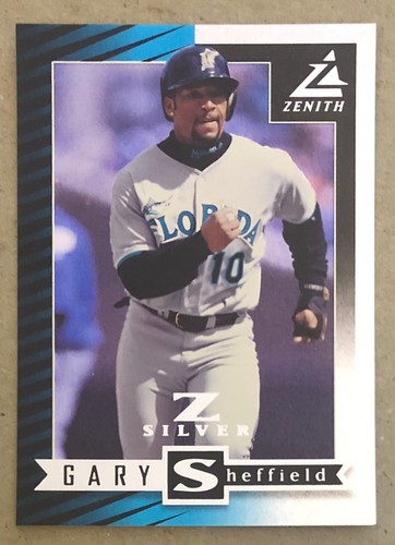 1998 Zenith - Z-Silver - Gary Sheffield - #58 - Florida Marlins - NrMt+ ...