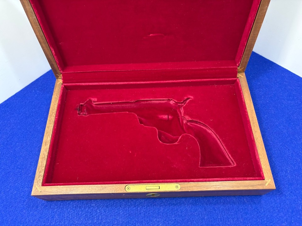 Vintage Colt SAA 4¾" Wooden Presentation Case – Red Velvet – Key ...