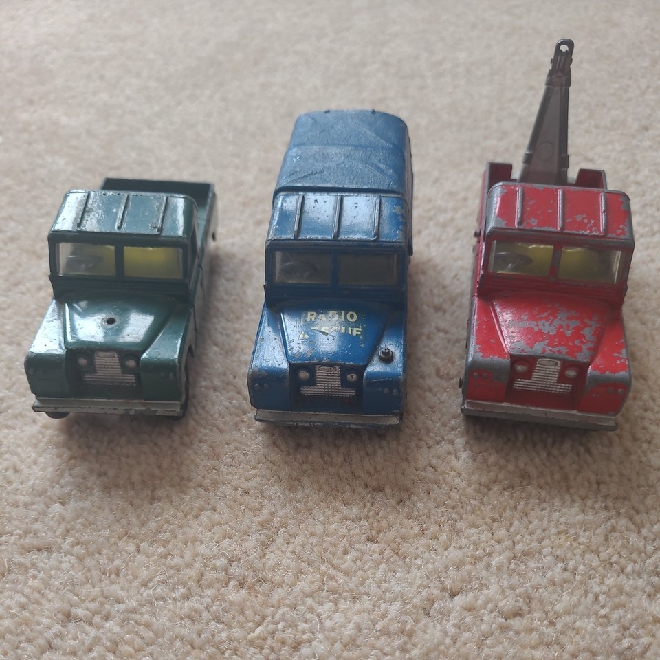 Corgi 3 x Land Rover 109" WB Blue, red and green | eBay UK