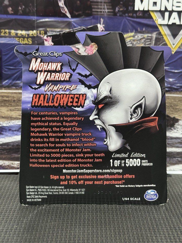 Monster Jam Exclusive Halloween Pirates Curse Mohawk Grave Digger 1/64 ...