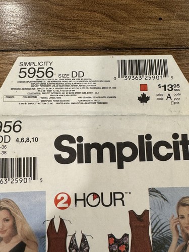 Simplicity 2 Hour Knit Dresses or Tops & Skirt #5956 Misses' 12-18 ...