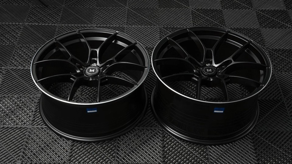 20x8.5/20x9.5 5x120 Staggered MFlow MFR4 Wheels Black For BMW 20" Rims ...