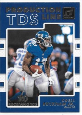 2017 Donruss Football Production Line Touchdowns Odell Beckham Jr ...