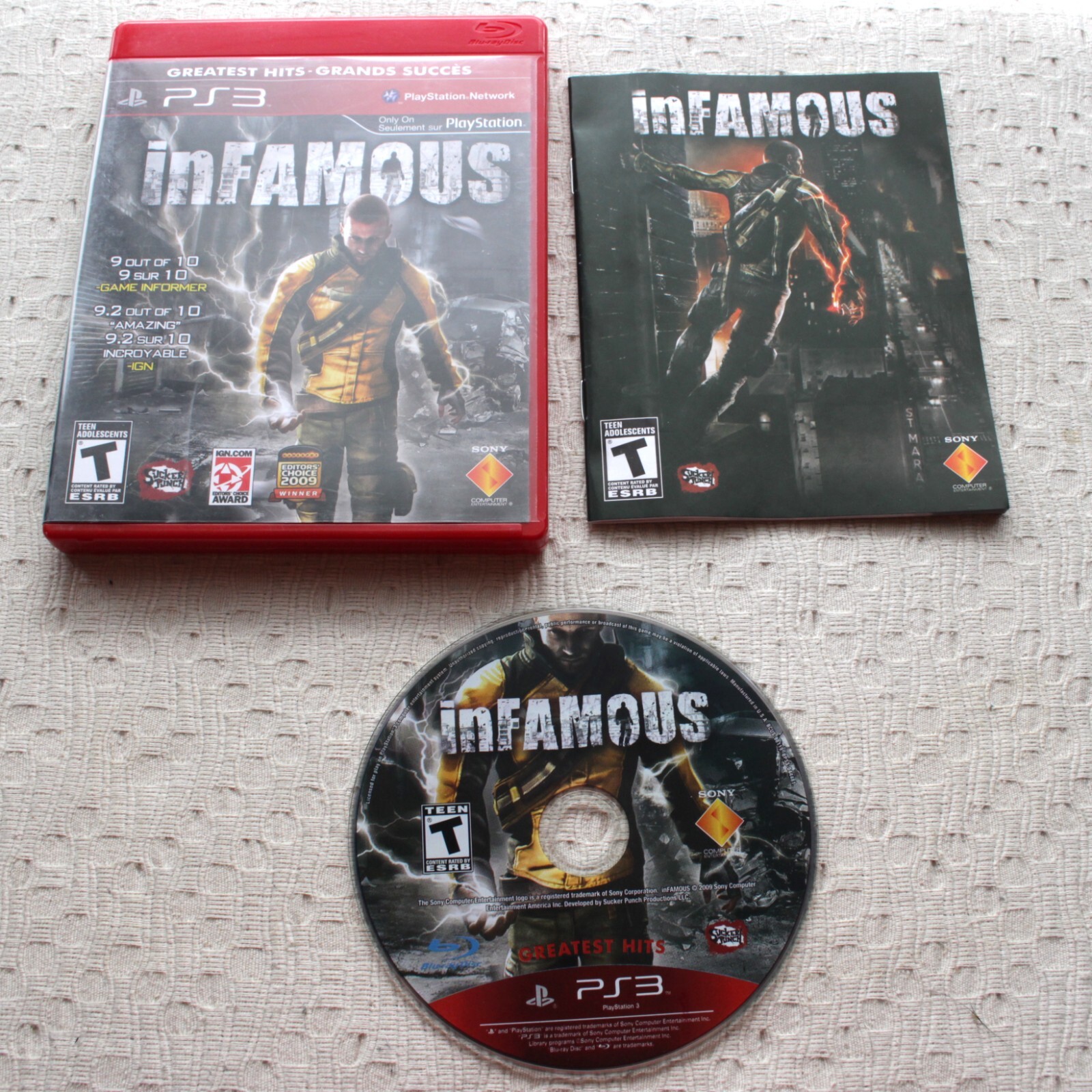 Infamous Greatest Hits PS3 playstation 3 cib complete manual clean disc ...