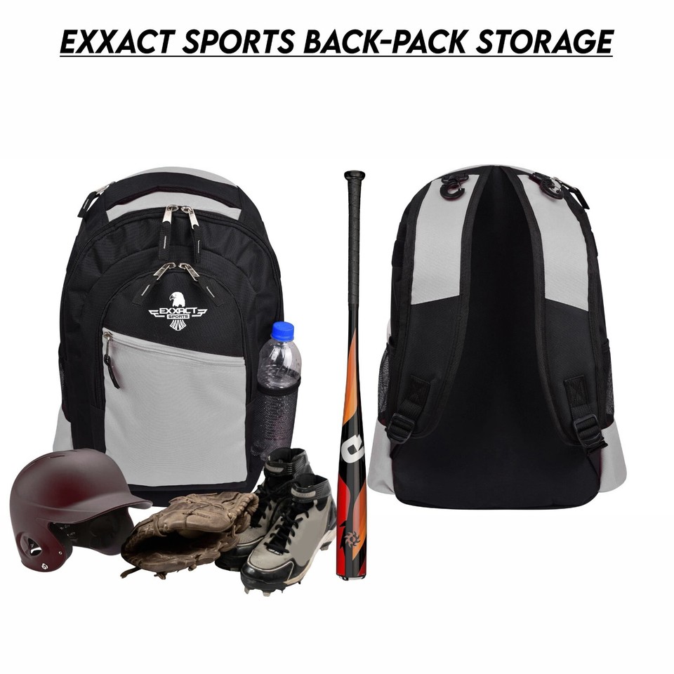 Exxact Sports Youth Baseball Bag for Boys - Softball Backpack for Girls ...