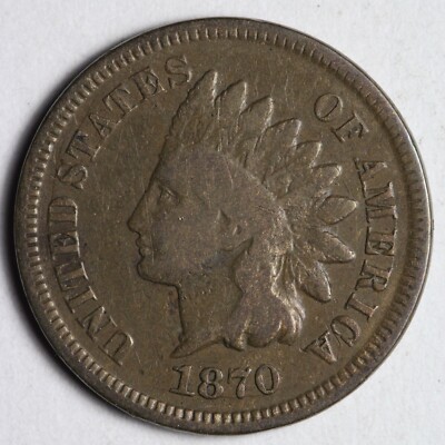 1870 Indian Head Cent Penny FINE E122 TZCIM | eBay