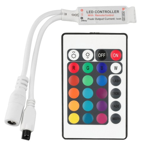 MINI 24 44 Key IR Remote Controller Box 5-12V For RGB LED 3528 5050 ...