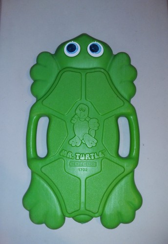 Vintage Mr.Turtle Kickboard Swimming Pool Green Swim Board Coleco 1986 ...