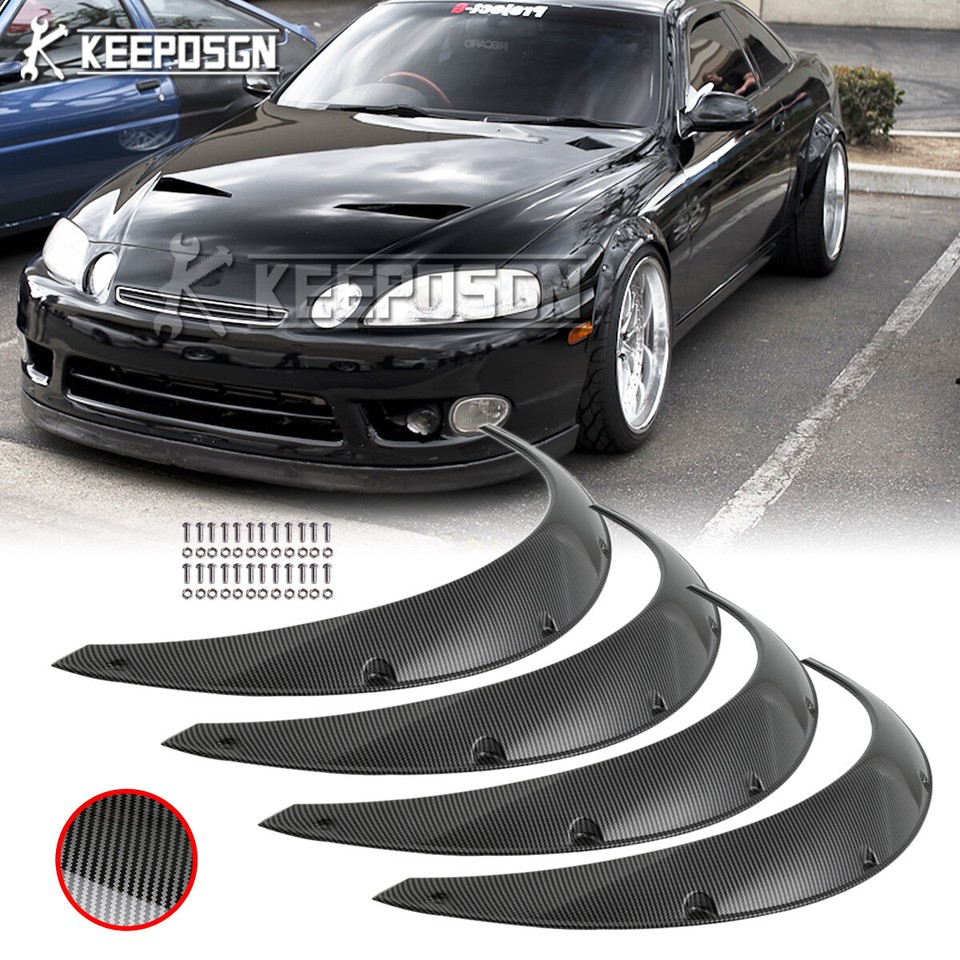 35" Carbon Look Over Fender Flares Widebody Kit For Volvo 200 240 260 ...