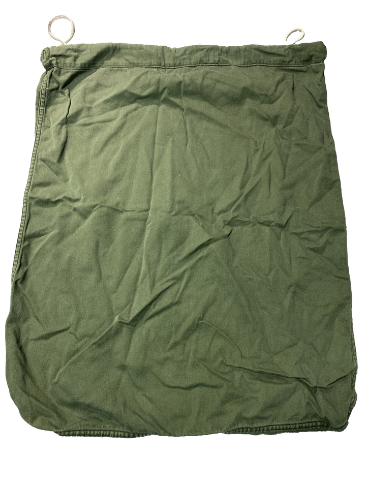 US Army Military Cotton Laundry Bag Sack Draw String Cinch Green USA ...