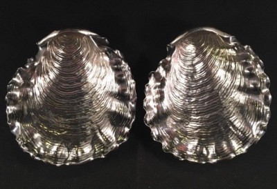 Pair Of Rare Gorham Narragansett Aesthetic Sterling Silver Clam ...