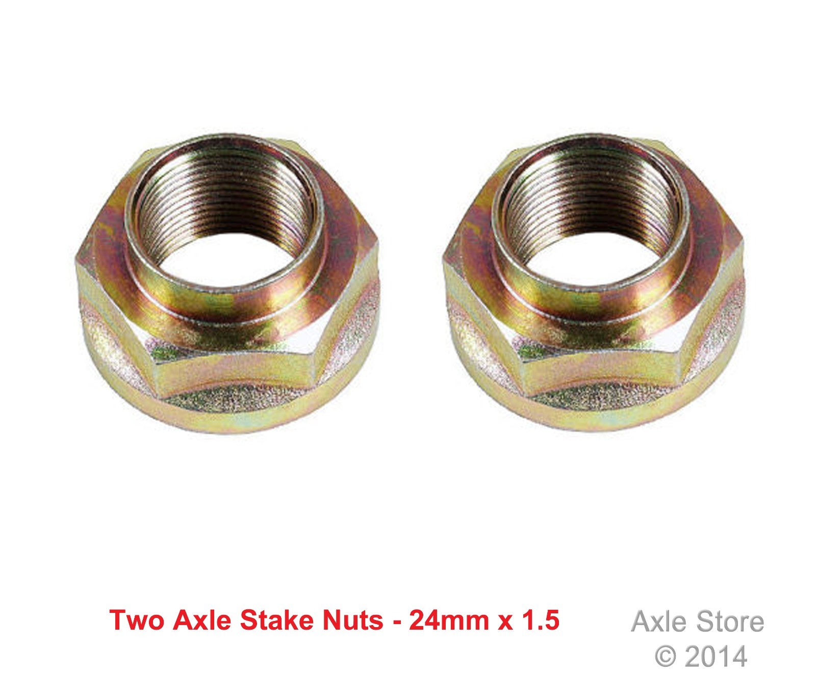 2 New Honda Acura Axle Stake Nuts OE Replacement 24mm x 1.5 Guarantee ...