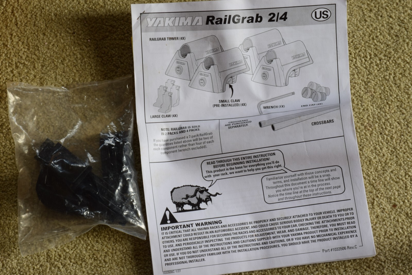 Yakima RailGrab LARGE Claws - Set of 4 - BRAND NEW - Free Shipping! | eBay