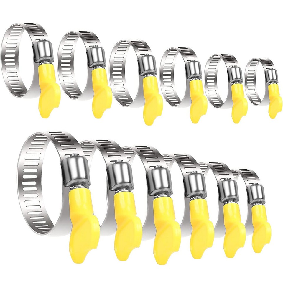 Butterfly Garden Hose Clips Zinc Alloy Domestic Clamps Pipes 8mm - 40mm ...