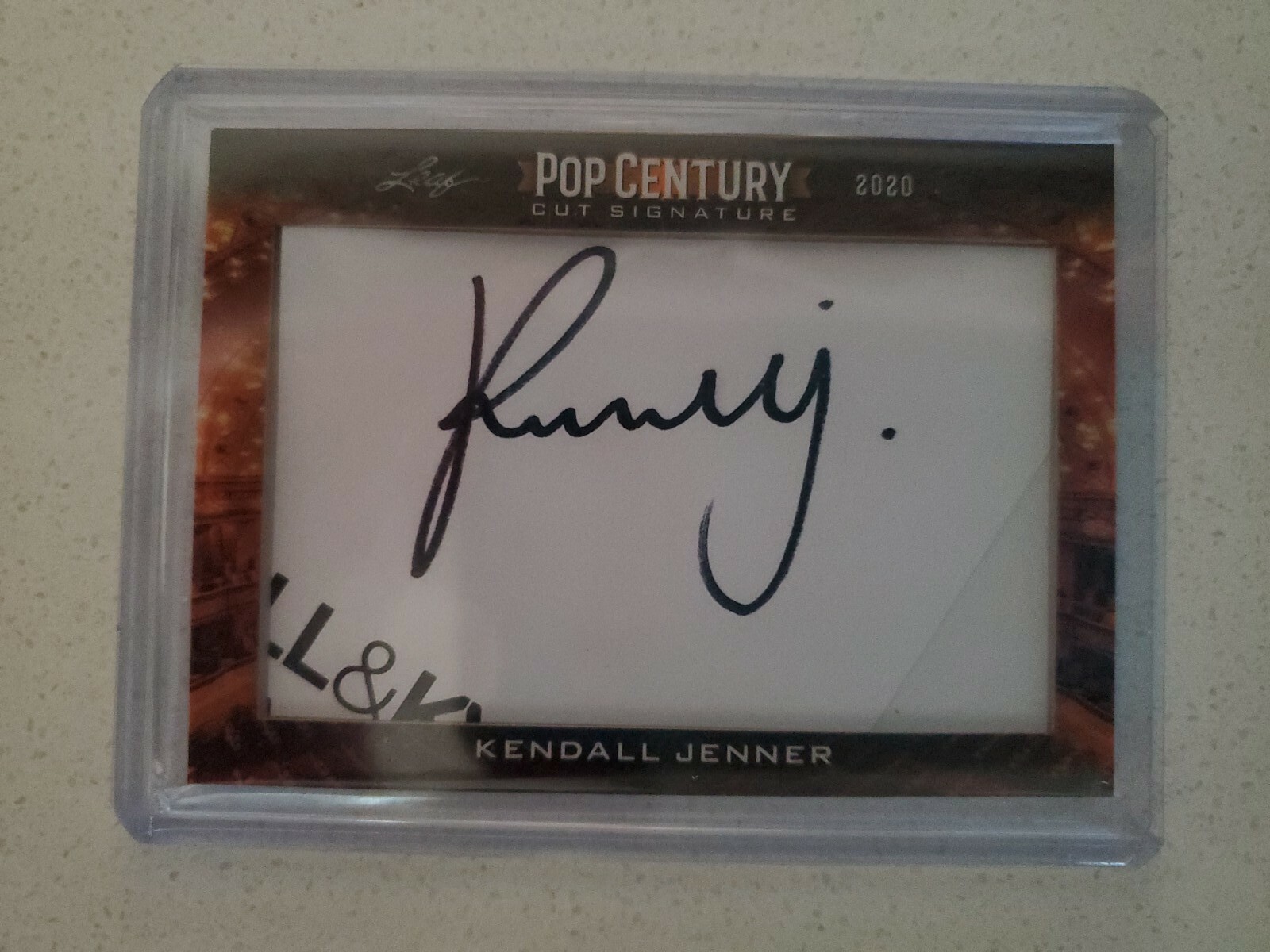 Kendall Jenner 2020 Leaf Metal Pop Century Cut Signature auto autograph ...