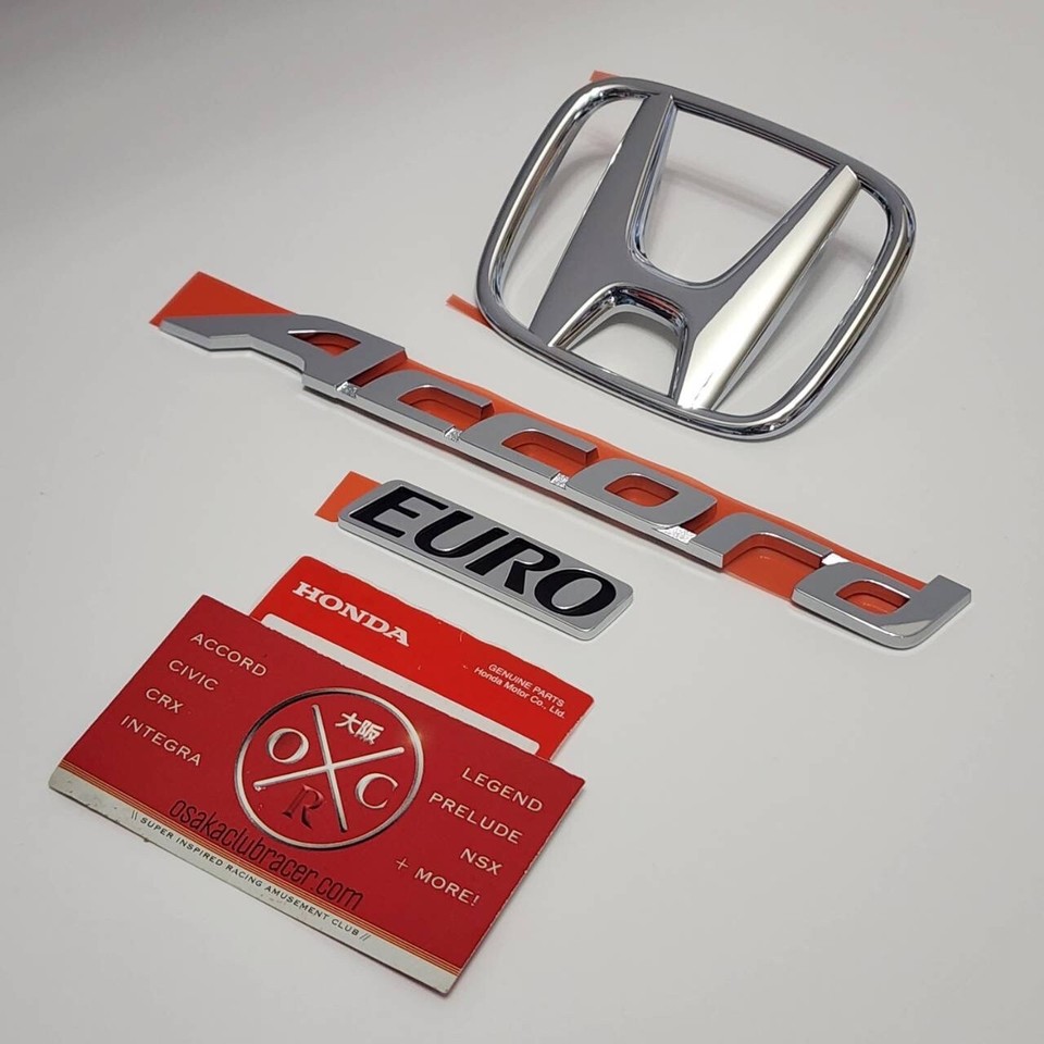 New Genuine OEM CU2 Honda Accord Euro Rear Emblem Set JDM Badges 09-14 ...