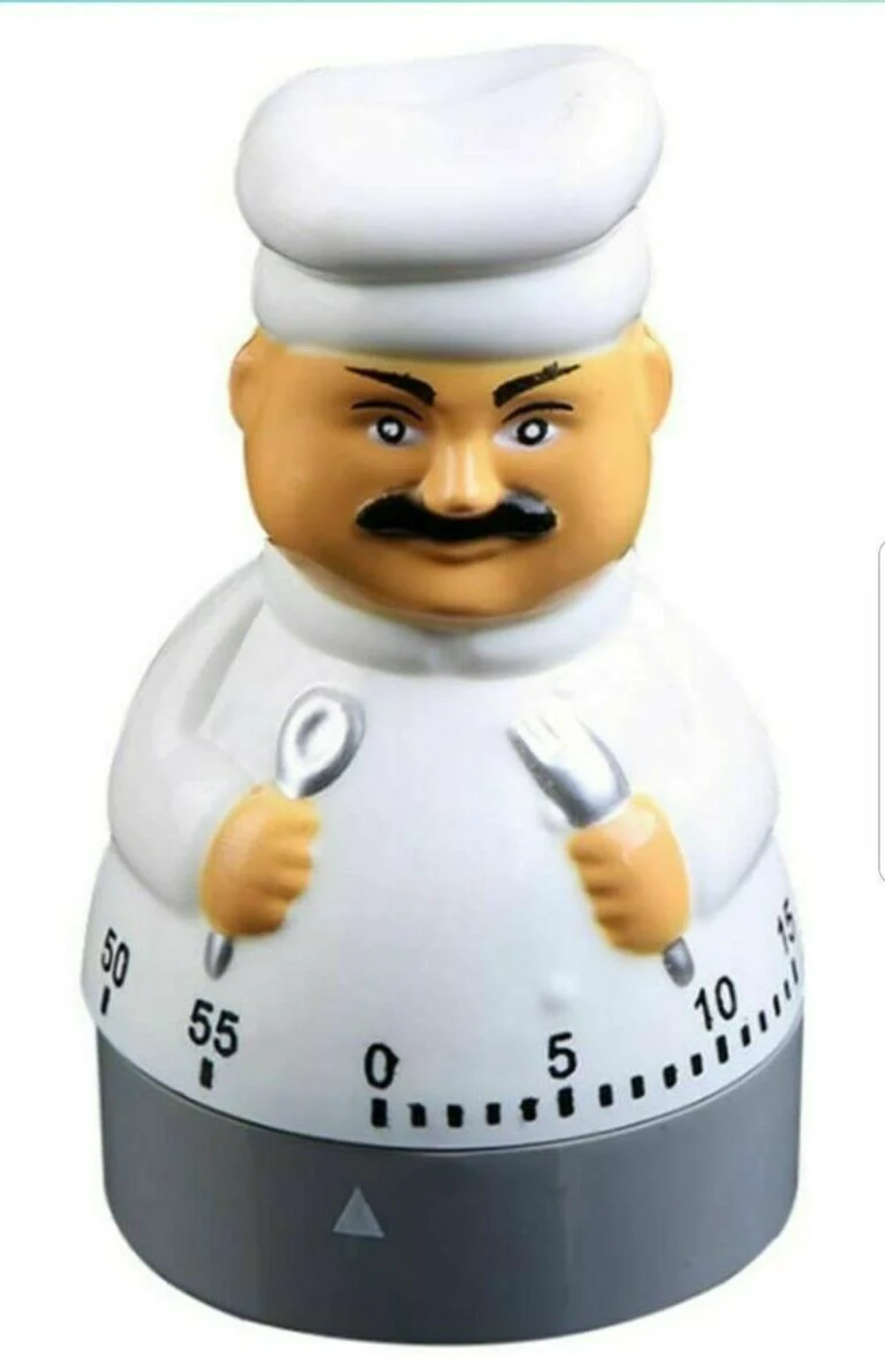 Chef Shaped 60 Minute Mechanical Kitchen Timer Count Down Egg Alarm ...