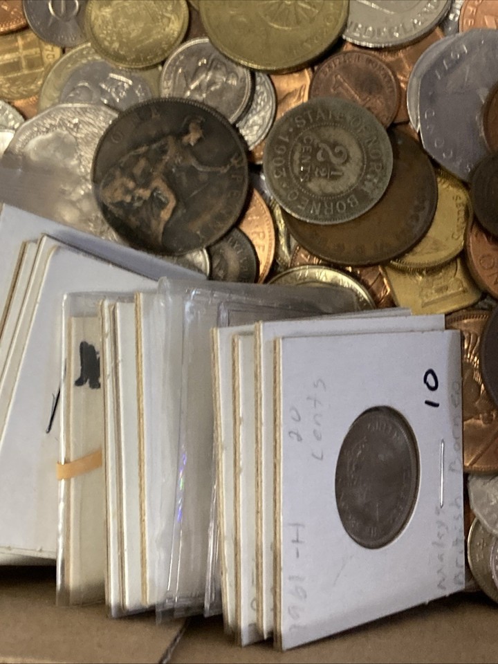 14 + Pounds of World Coins, unsorted with Silver & Older, Modern coins ...