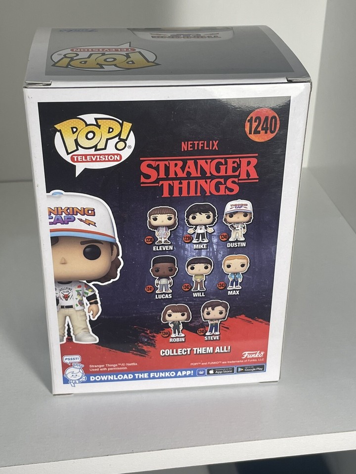 Dustin Stranger Things Funko Pop (Thinking Cap Dustin) 1240 Vinyl ...