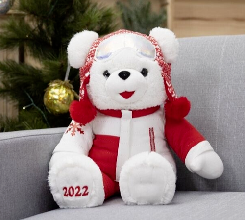 Walmart Christmas Snowflake Holiday Girl Red Ski Teddy Bear New 2022 | eBay