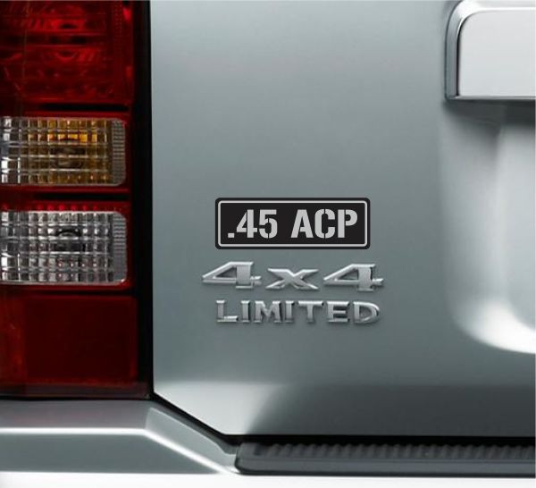 .45 Caliber Ammo Bullet Set Vinyl Decal Bumper Sticker Molon Labe Car ...