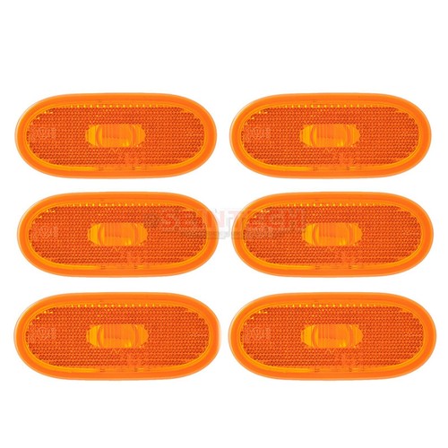 6 X side Amber Orange Marker Lens Lamp Light Reflector FOR VW Crafter ...