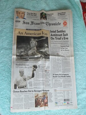 JOE DIMAGGIO 3 NEWSPAPERS + 2 ARTICLES | eBay