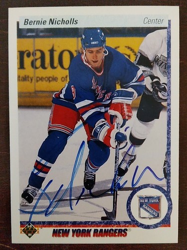 1990-91 Upper Deck Bernie Nicholls Autographed Card Rangers #34 | eBay