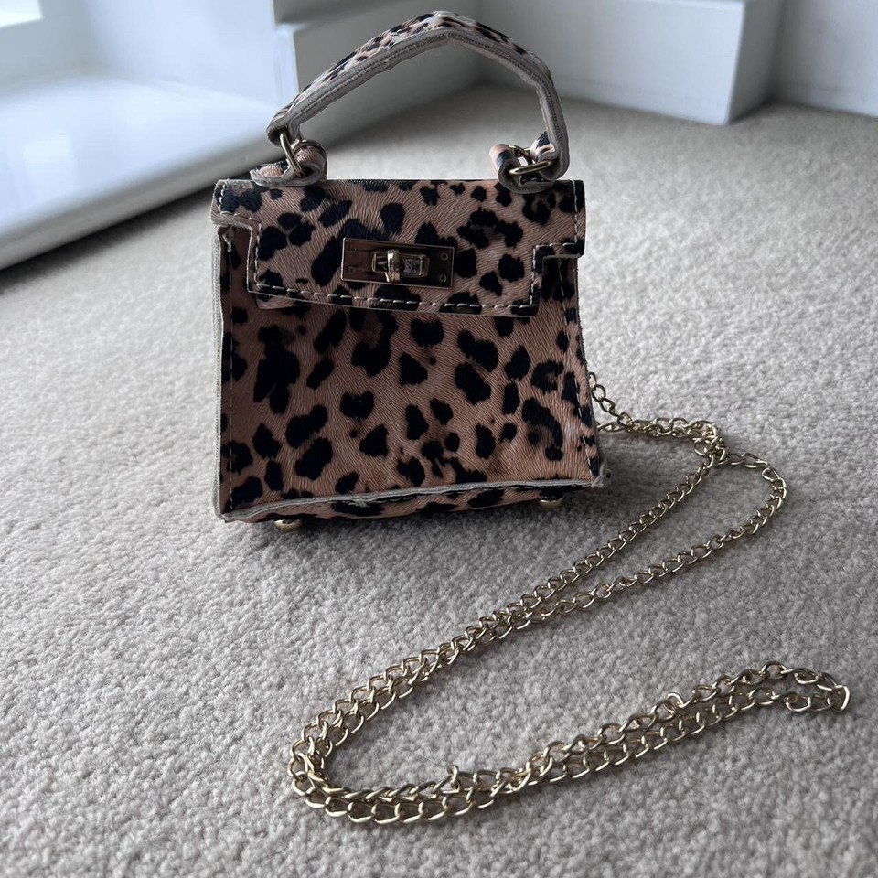 BRAND NEW Prettylittlething Leopard Micro Mini Bag | eBay UK