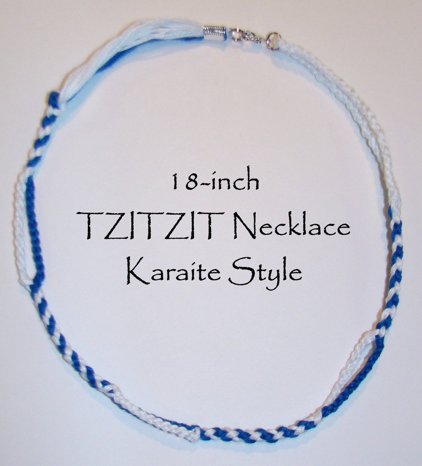 100% Cotton Handmade Jewish TZITZIT TSITSIT - 1 Set of 4 Tassels ...