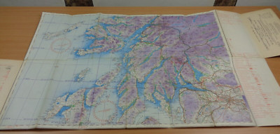 WW2 era RAF map of "GLASGOW, OBAN and the SOUTHERN ISLANDS" (with ...