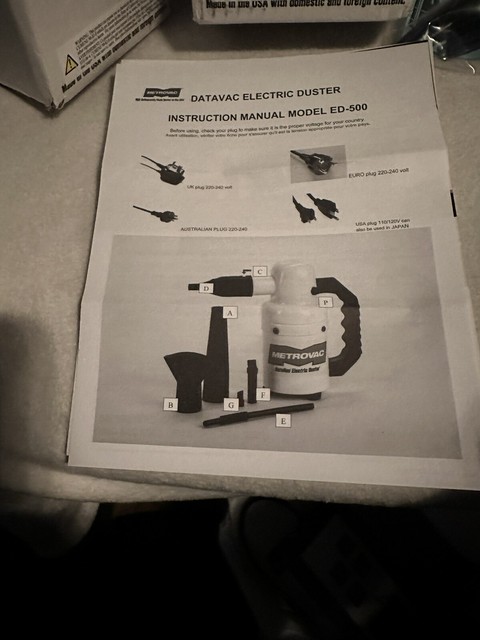 DataVac Computer Duster & Cleaner Super Powerful Electronic Dust Blower ...